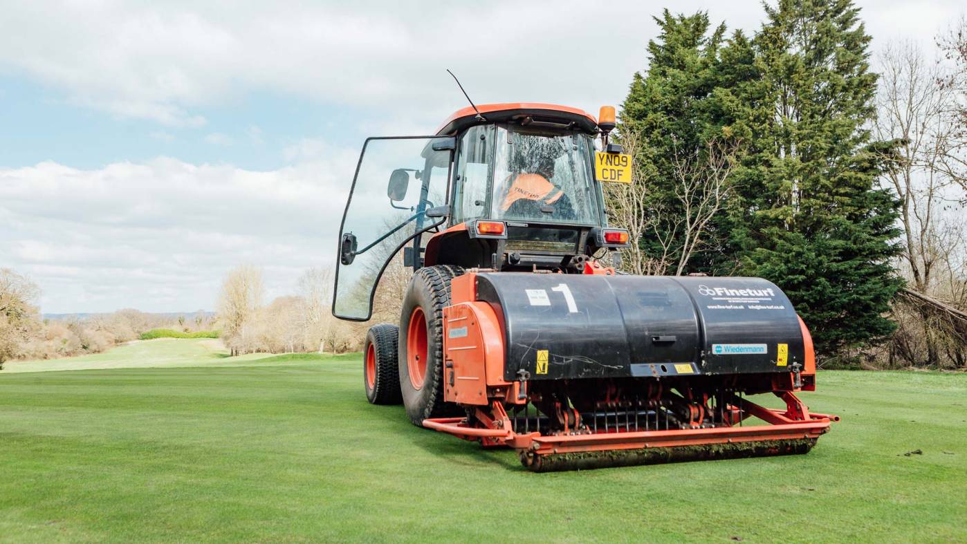 Lingfield Park Golf Club Deep Tine Aeration | Fineturf